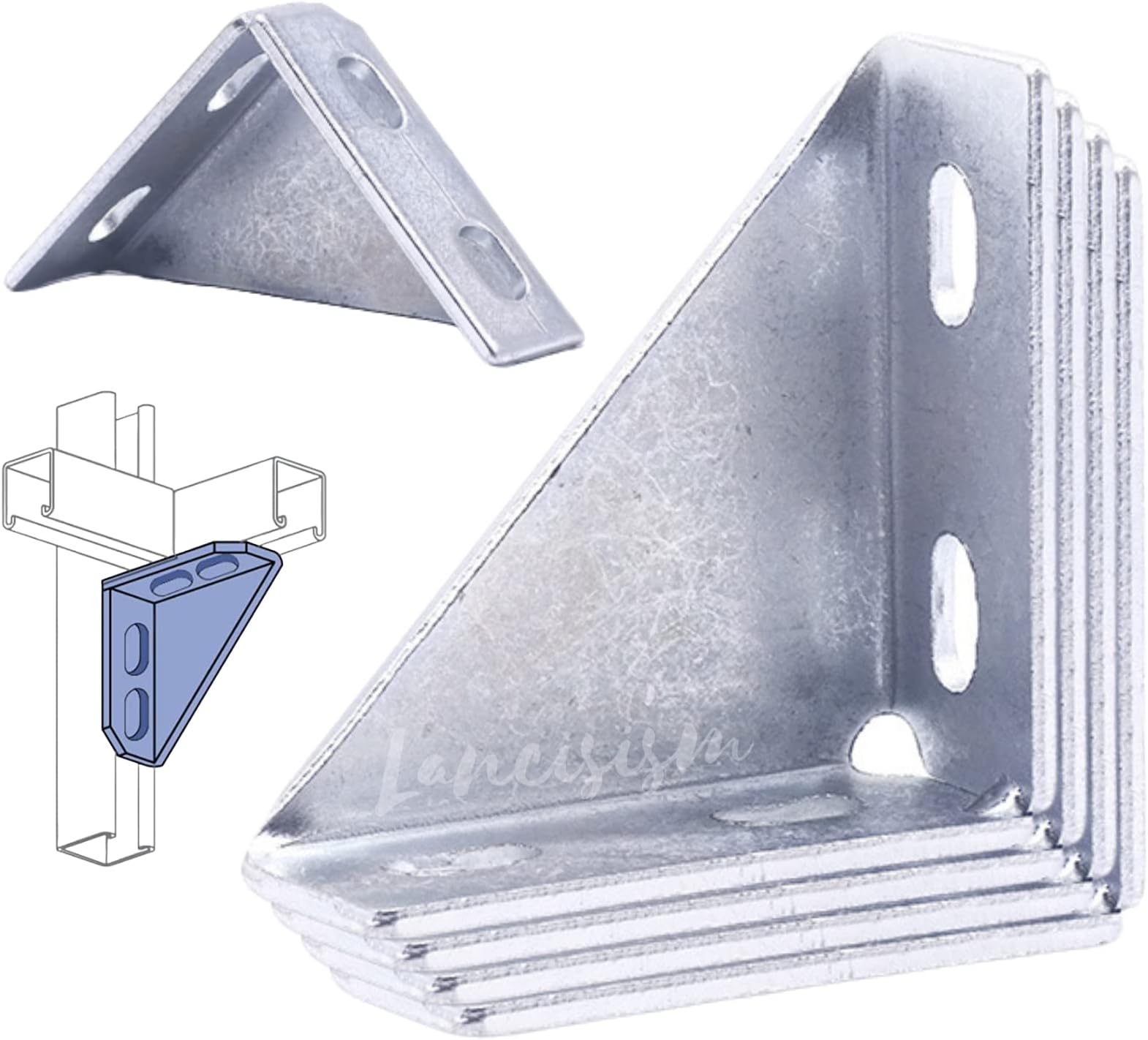 Amazon.com: OTTFF 4 Pcs 90 Degree Gusseted Fitting for 1-5/8" Channel ...