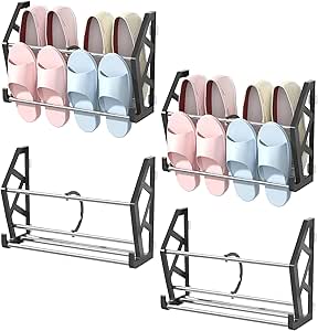 Amazon.com: Hooshion Shoe Rack for Door, 4-Pack Wall Shoe Rack, Door ...