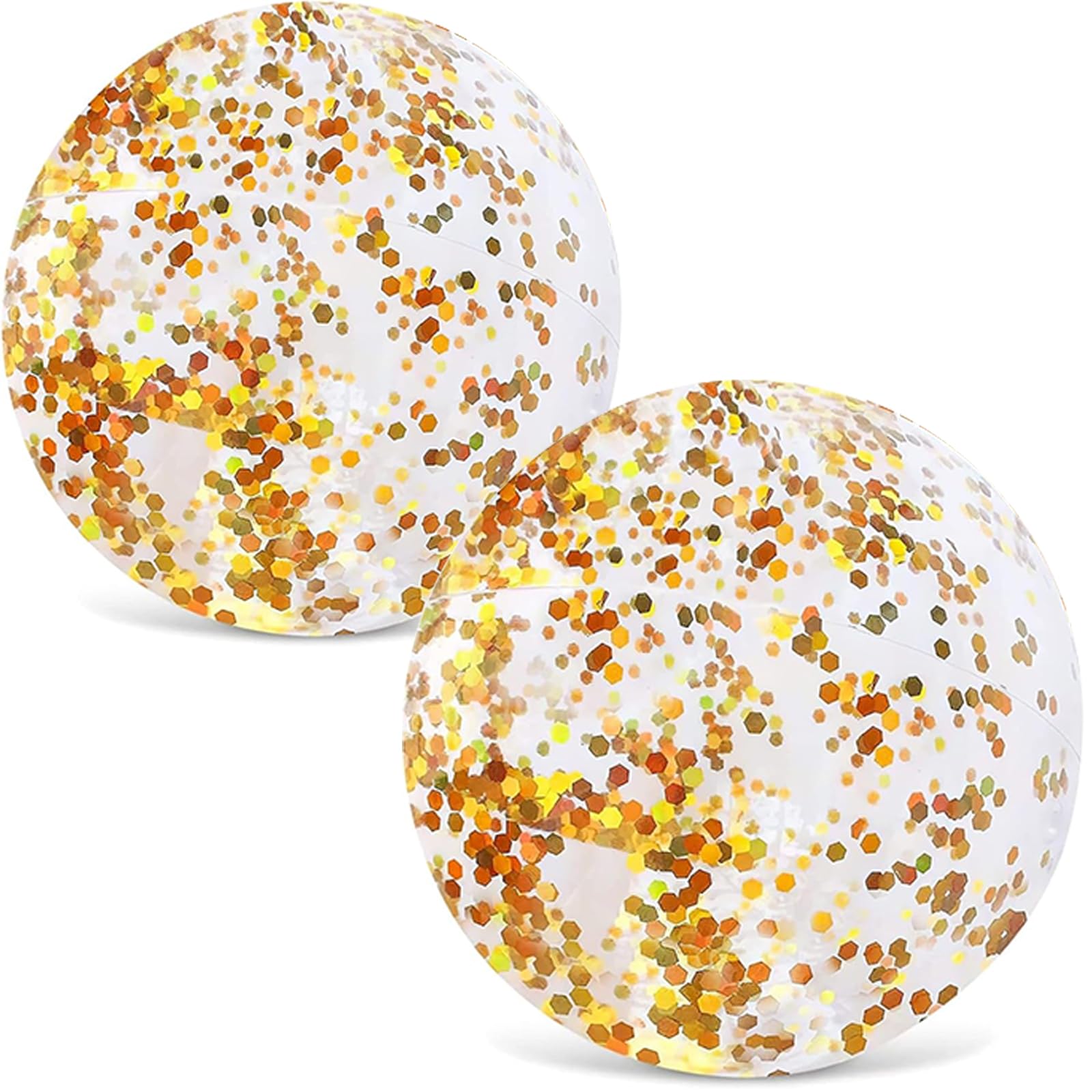 Amazon.com: FUTUREPLUSX 16 Inch Glitter Beach Balls, 2PCS Swimming Pool ...