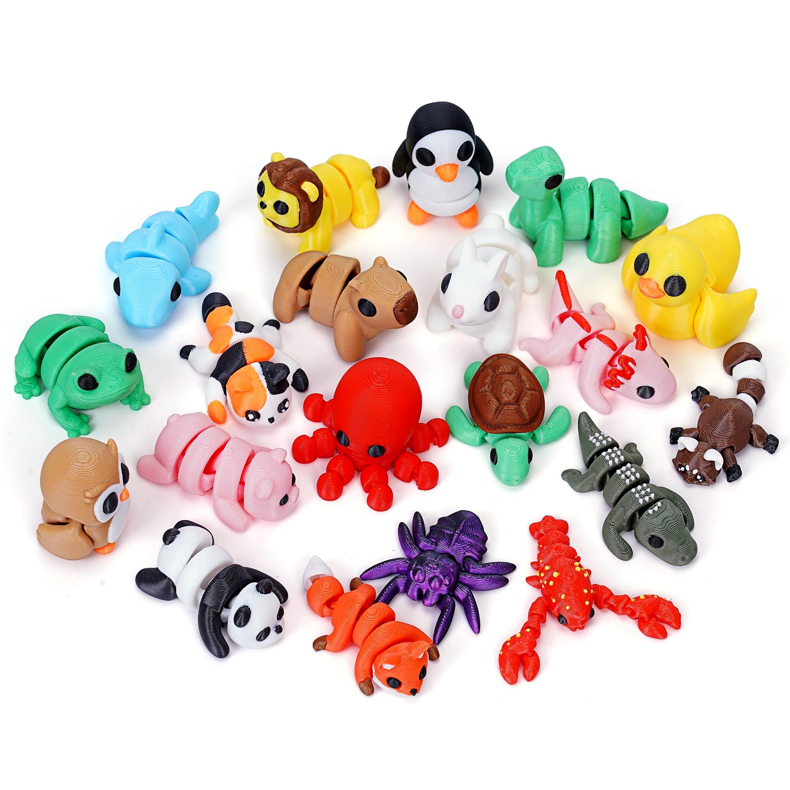 Amazon.com: Gencokok 20PCS Mini Animals Set, 3D Printed Little Animals ...