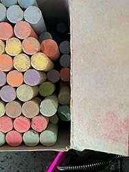 GIOTTO Robercolor White Chalk, 100 x Round Chalk Pack, Dustless & Super ...