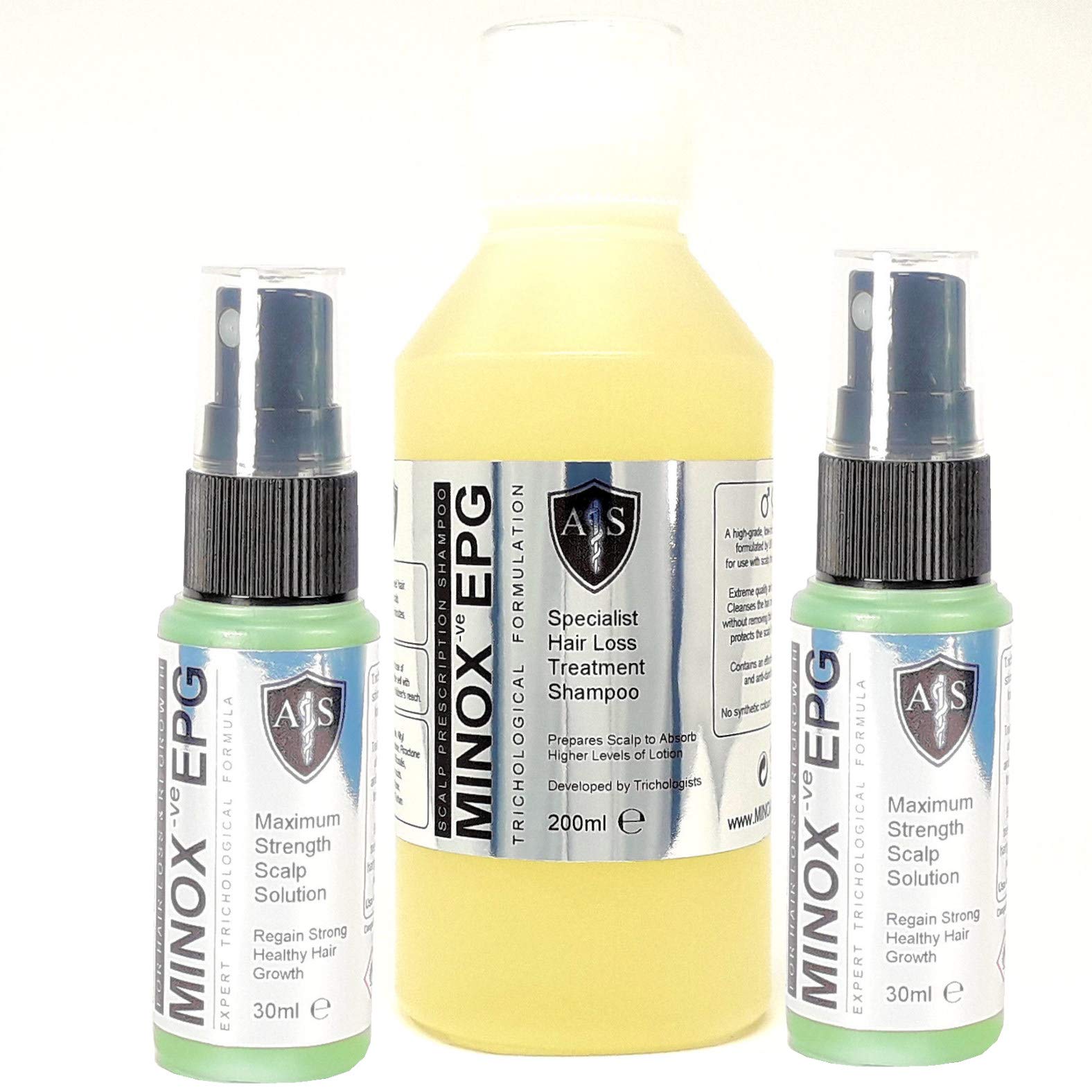 MINOX-ve EPG Hair Loss Treatment Set Minoxidil Free Spray, Caffeine ...