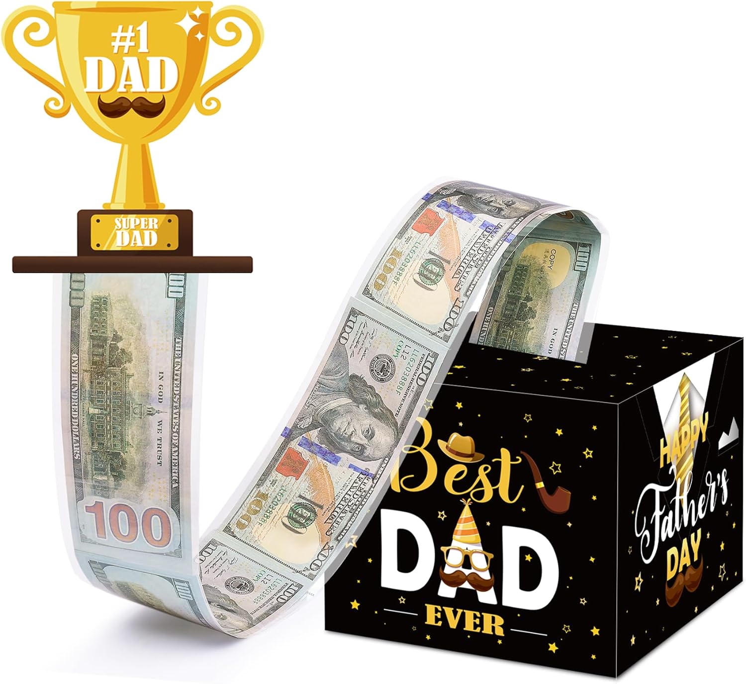 Amazon.com: Meiidoshine Fathers Day Money Box for Cash Pull, Surprise ...