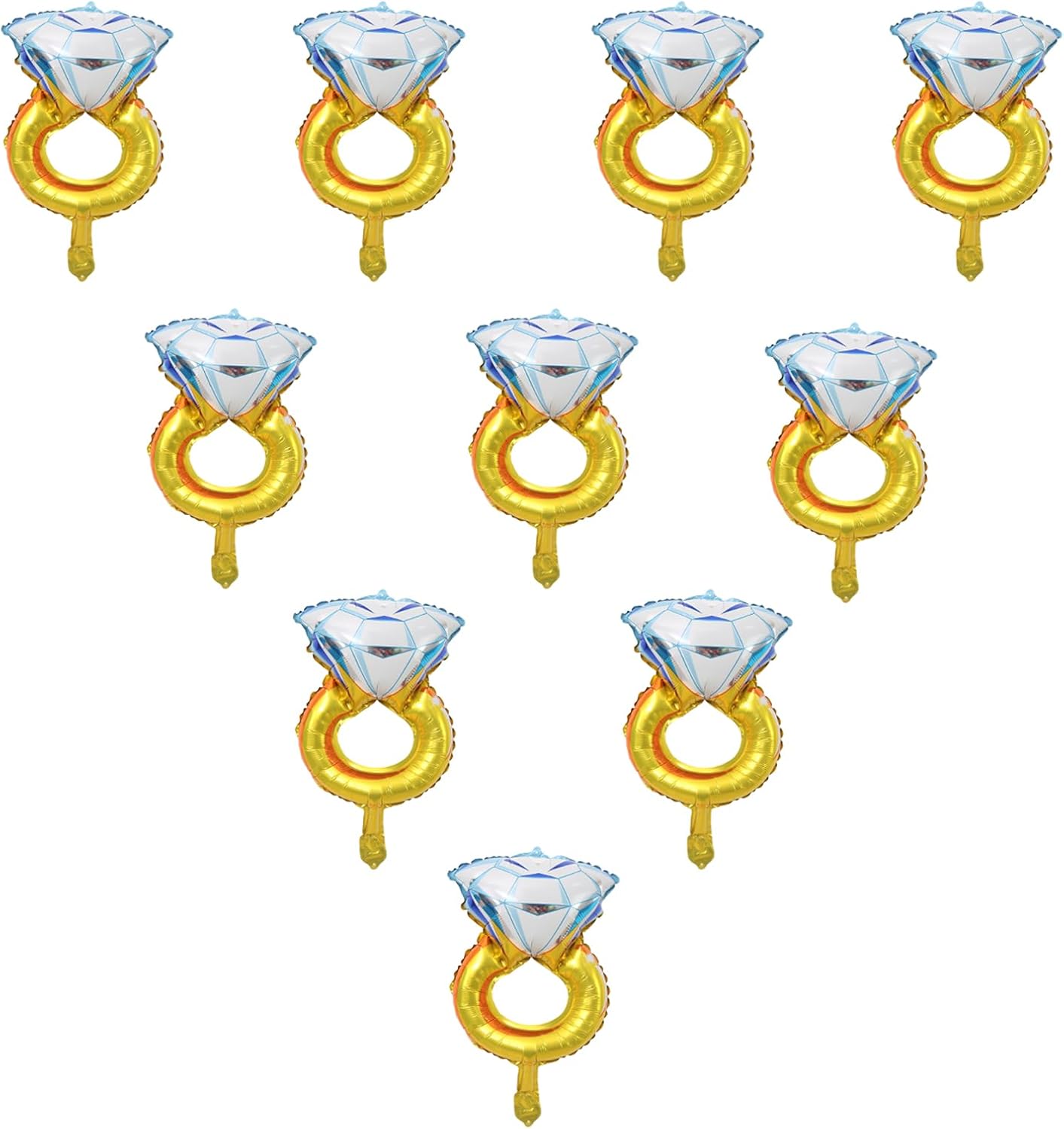 Amazon.com: 10Pcs Mini Ring Diamond Balloons for Anniversary Engagement ...