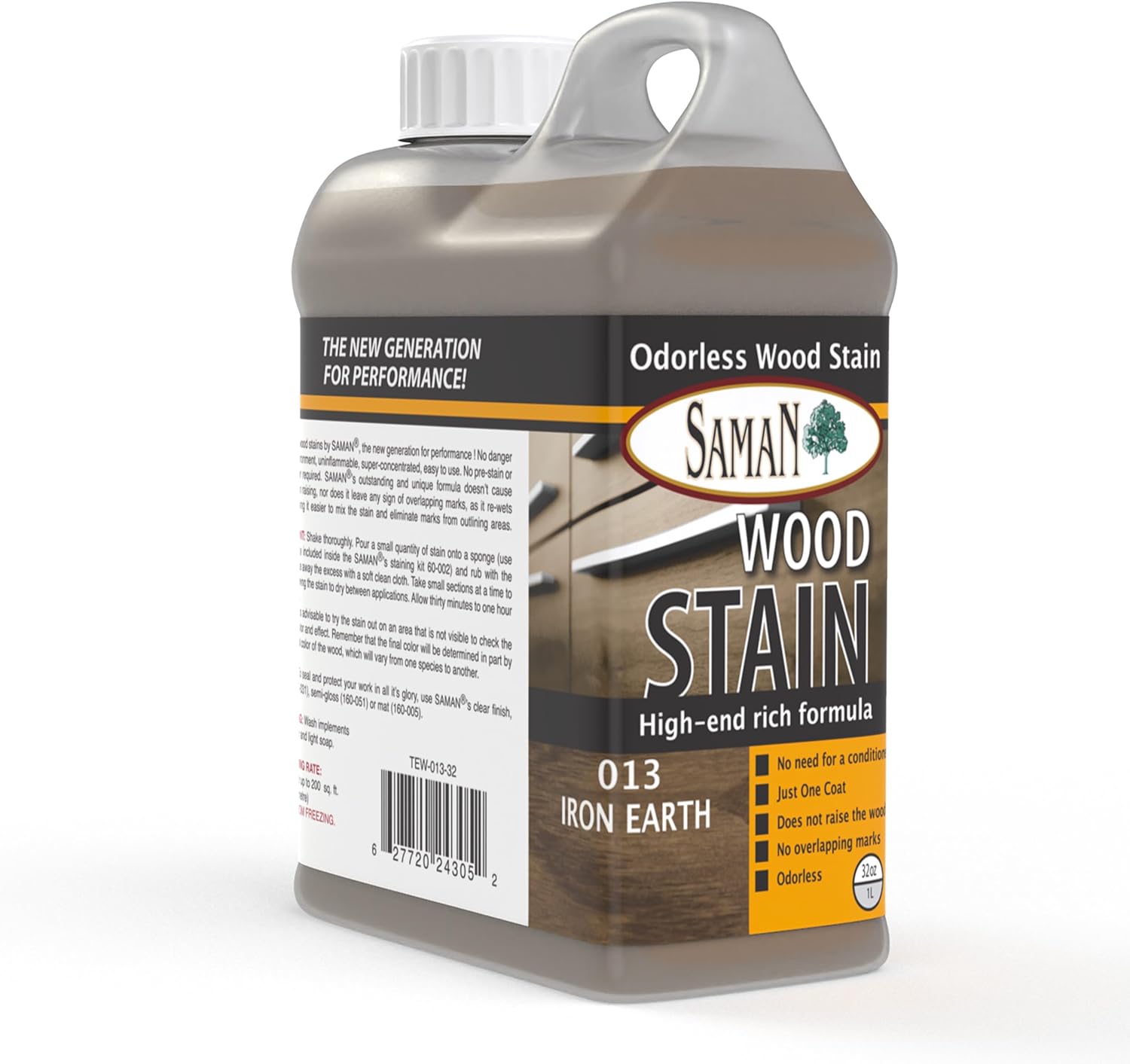 SamaN Interior Water Based Wood Stain - Natural Stain for Furniture ...