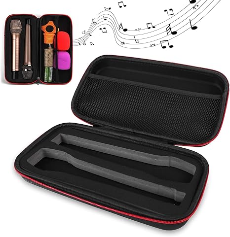 Amazon.com: Microphone Case, Shockproof Dual Wireless Microphone Case ...