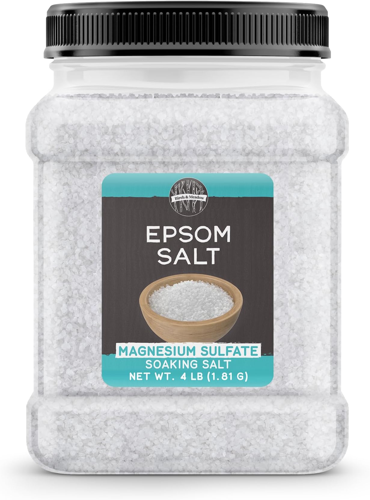 Amazon.com: Birch & Meadow Epsom Salt, 4 lb, Pure Magnesium Sulfate ...
