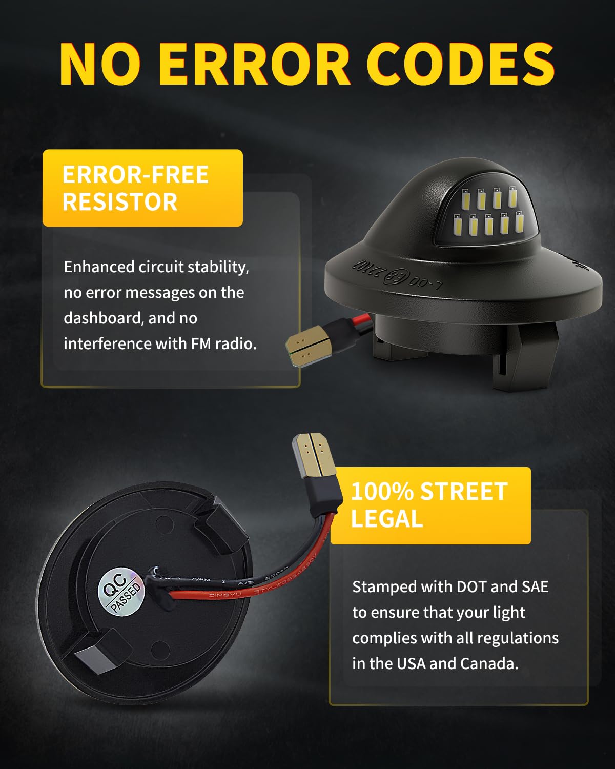 Snapklik.com : Antline Full LED License Plate Light Tag Lamp Assembly ...