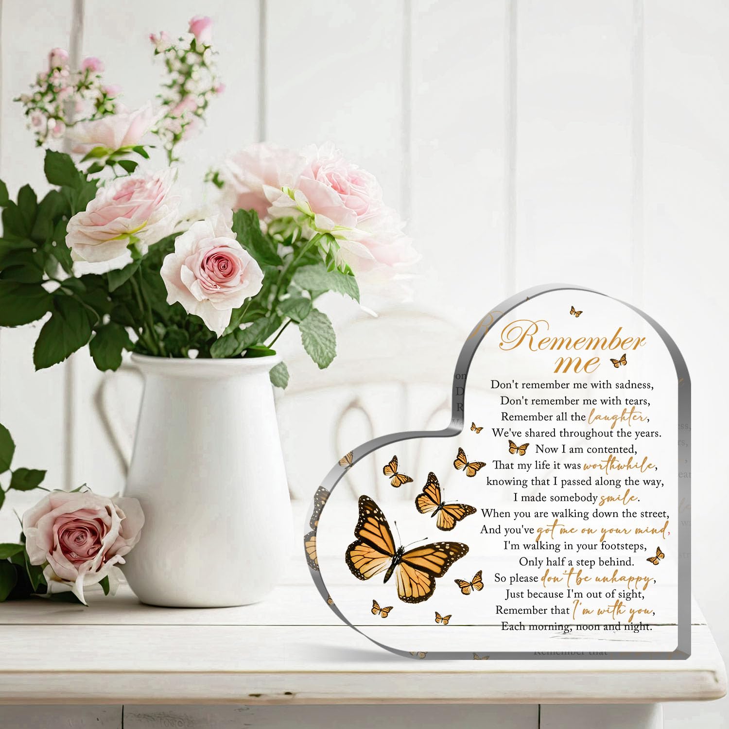 Snapklik.com : Acrylic Heart Shape Memorial Bereavement Gift ...