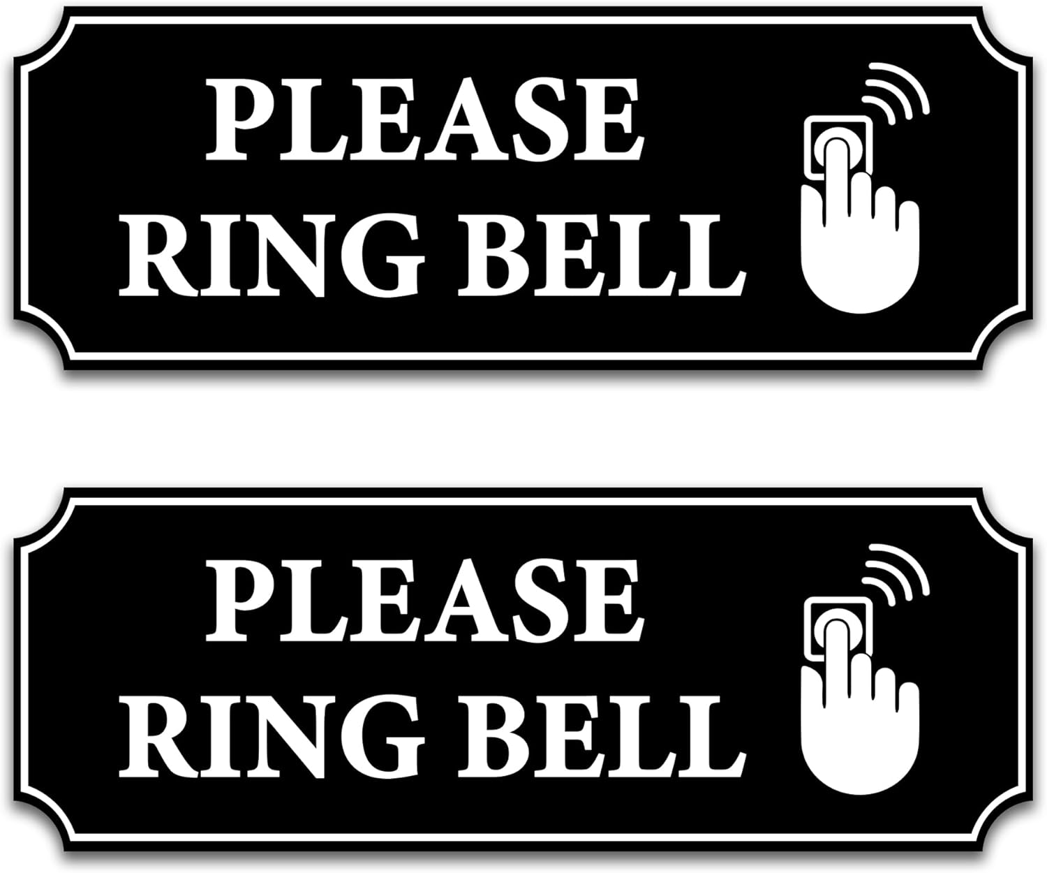 Amazon.com : 2 PCS Please Ring Doorbell Sign - Fade-Resistant Self ...