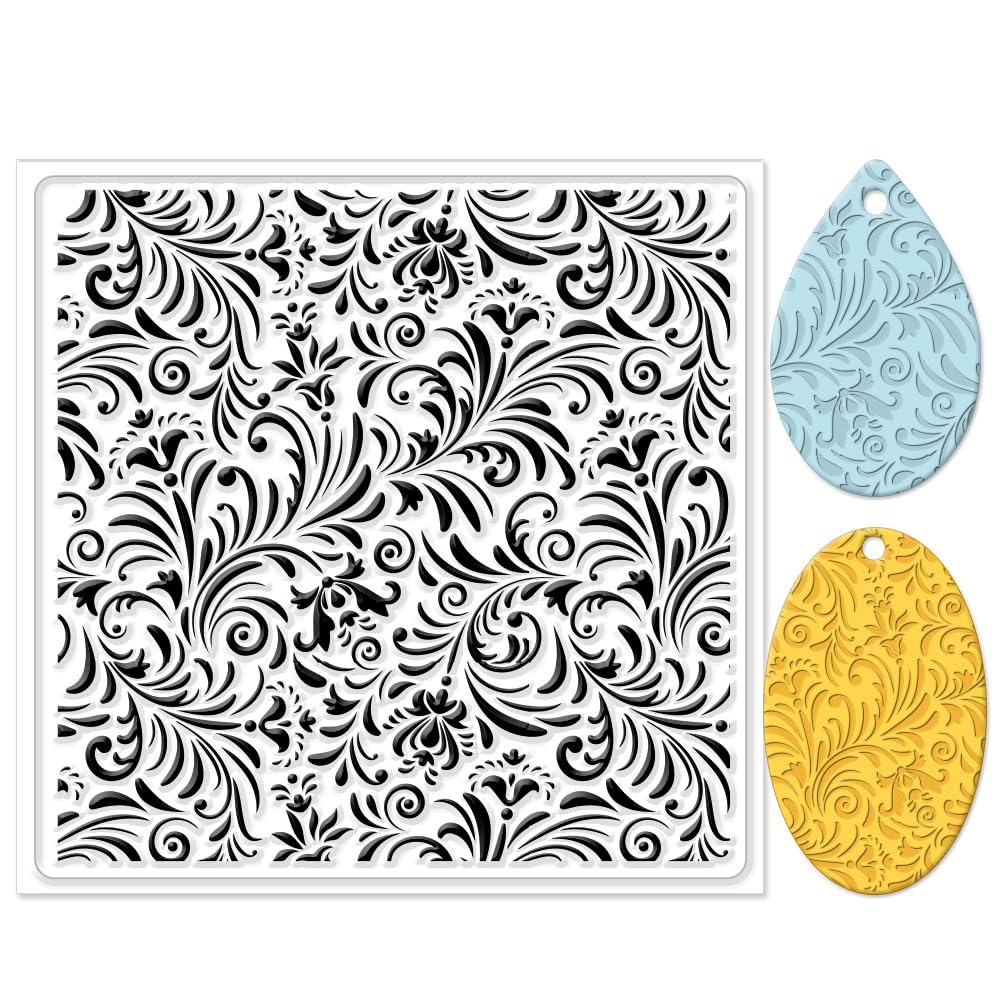 Amazon.com : CHGCRAFT Polymer Clay Texture Sheets Fujiman Background ...