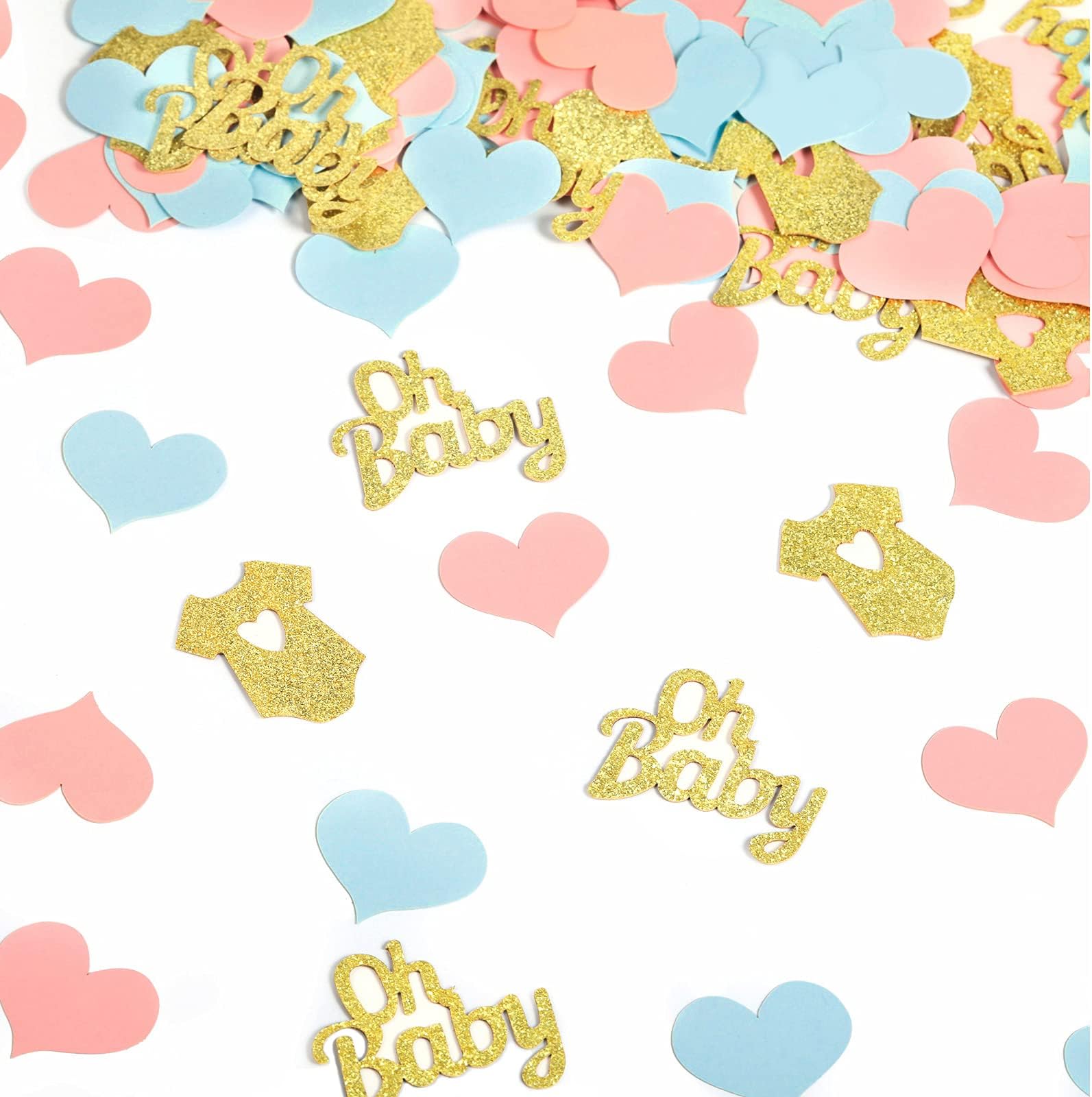 Amazon.com: Sherr 100 Pieces Baby Confetti Decors Gold Glitter Baby ...