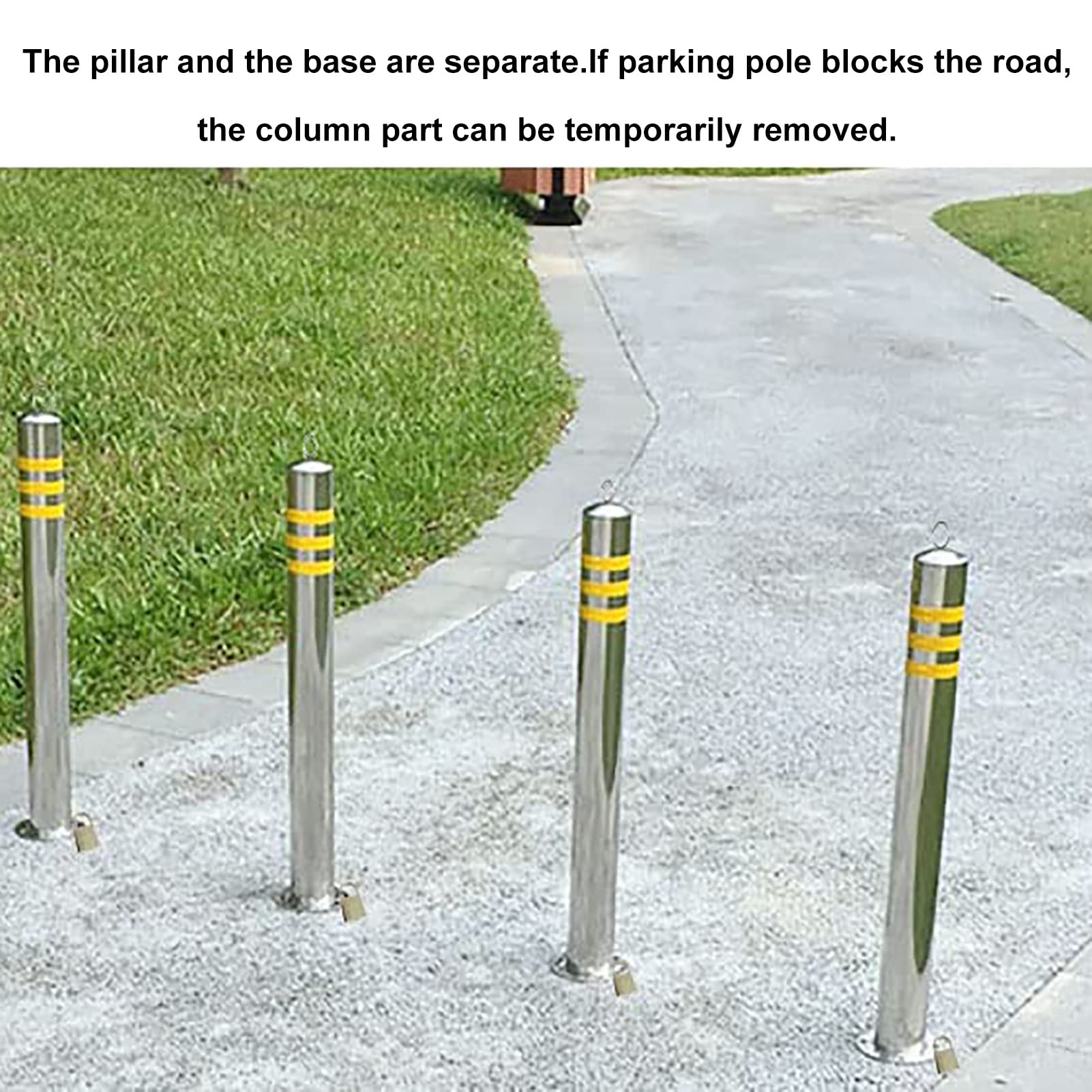 Reflective Parking Pole Amazon.com: Garage Removable Parking Bollards,
