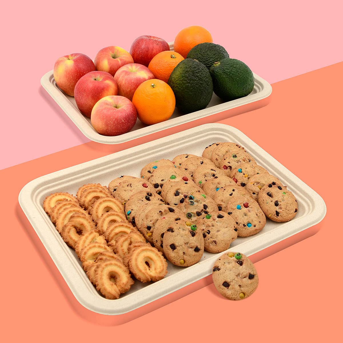 Celel 50 Pack 14 Inch Heavy Duty Disposable Food Trays, Extra Large ...