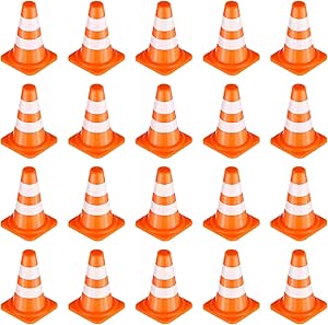 Amazon.com: 50PCS Mini Traffic Cones, Mini Construction Cones, Mini Orange Cones, Small Traffic ...