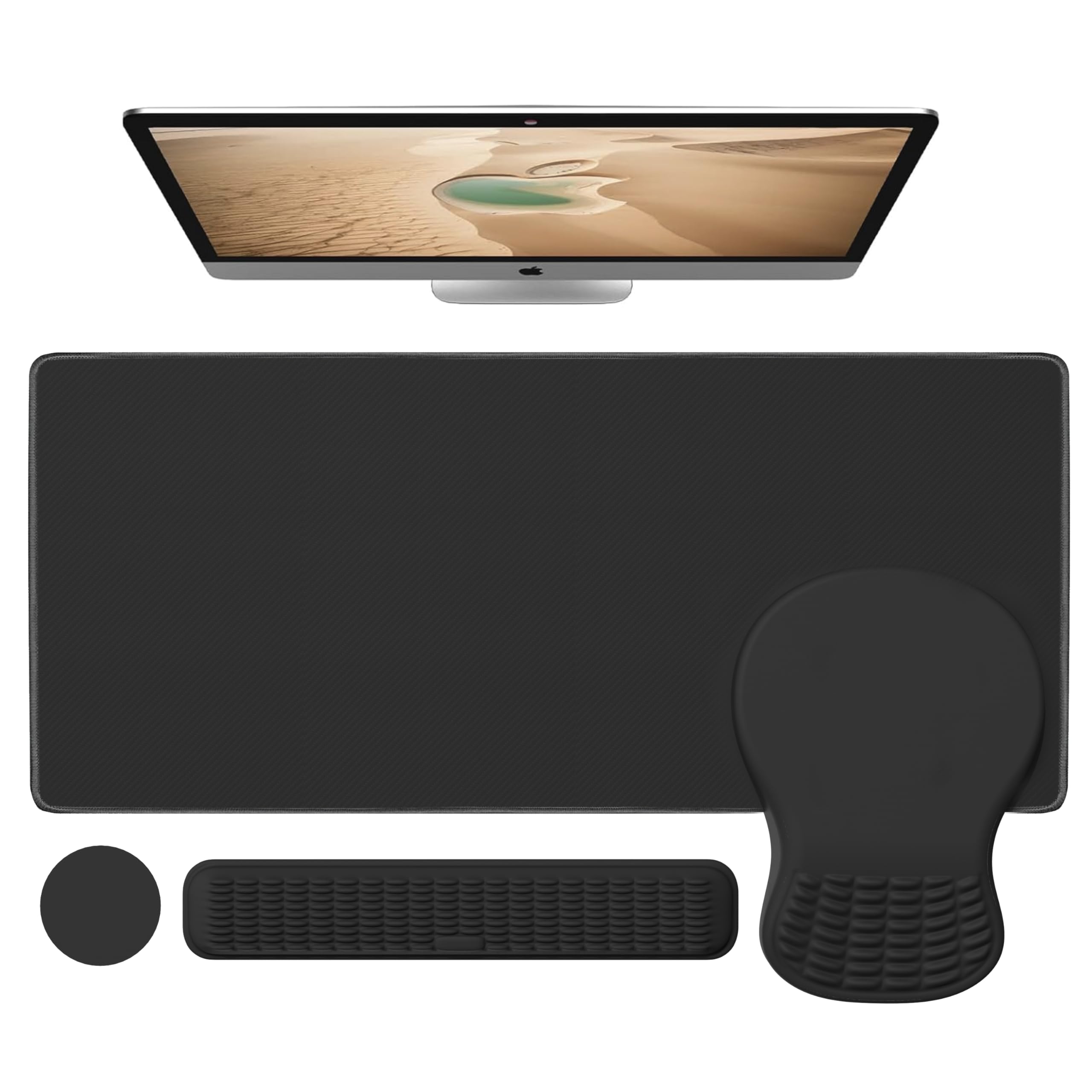Amazon.com: MEKASS Desk Mat Set, Large Mouse Pad and Keyboard Wrist ...