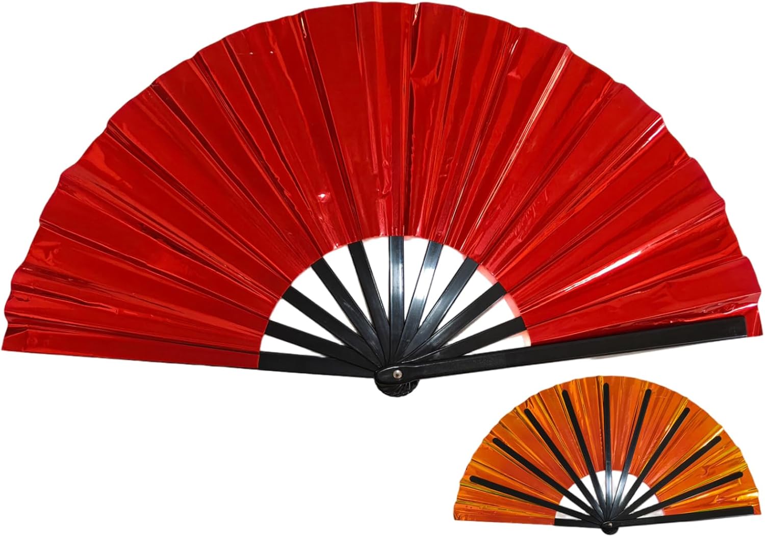 Hand Fan, 13.4x24.8 Inch Holographic Folding Hand Fans Bulk with Lasers ...