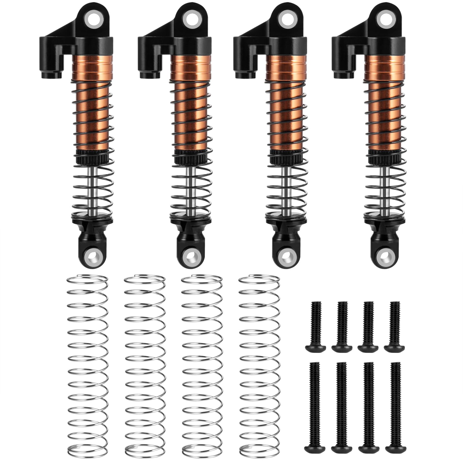 Amazon.com: Aluminum RC Shock Absorber Long Oil Threaded Dampers 67.5mm ...