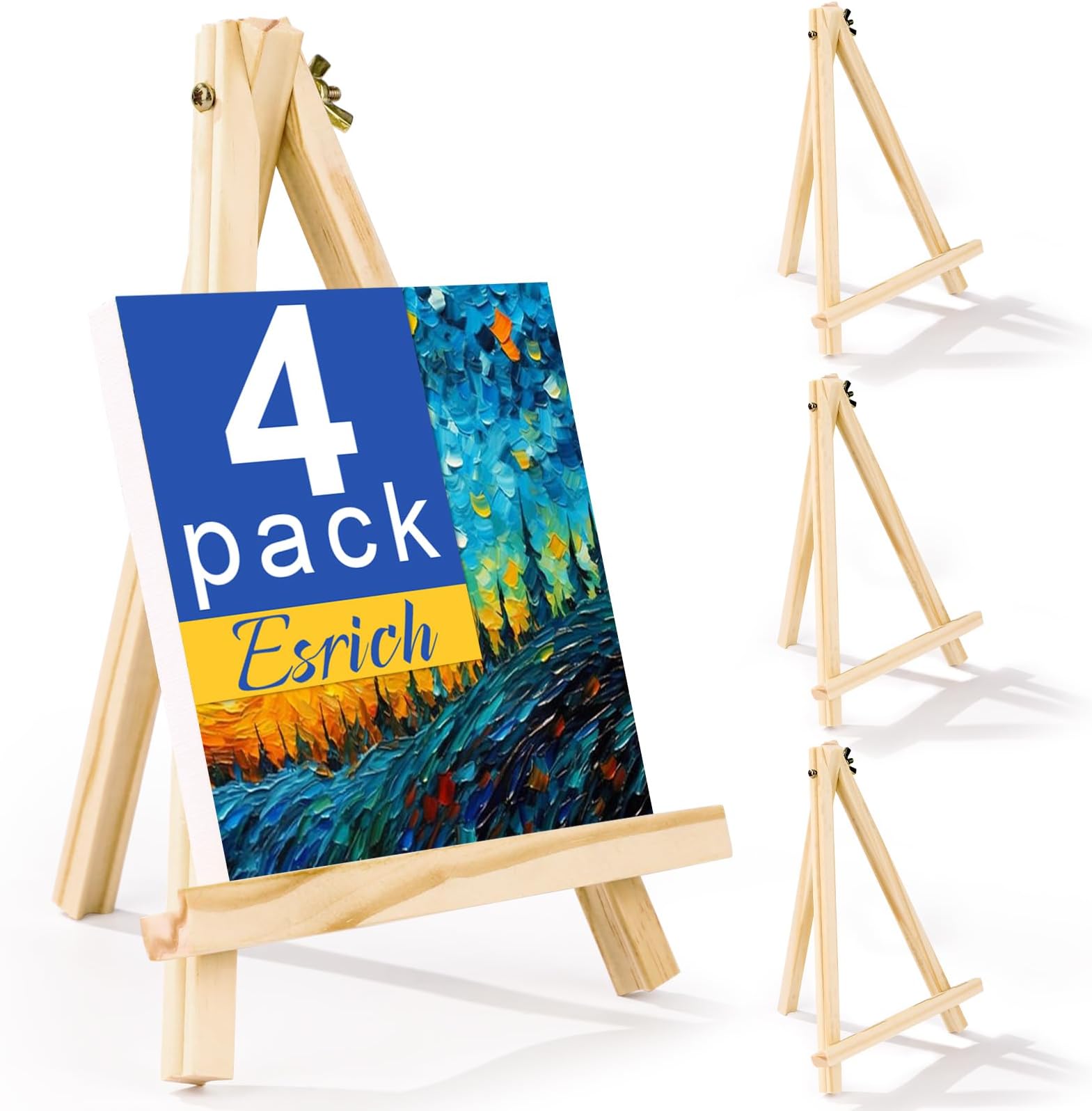 Amazon.com: XYSMZM 2 Pcs 9.4 Inch Mini Wood Easel, Tabletop Easel Stand ...