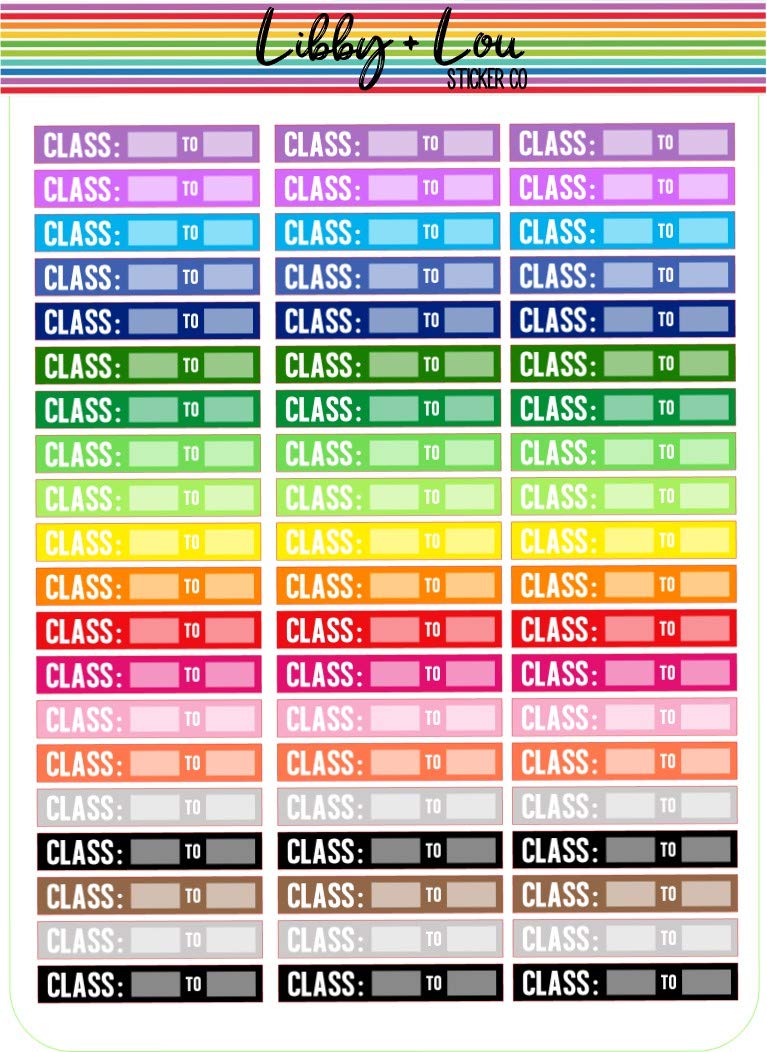 Amazon.com: Class Planner Stickers | College | High School | Libby and ...