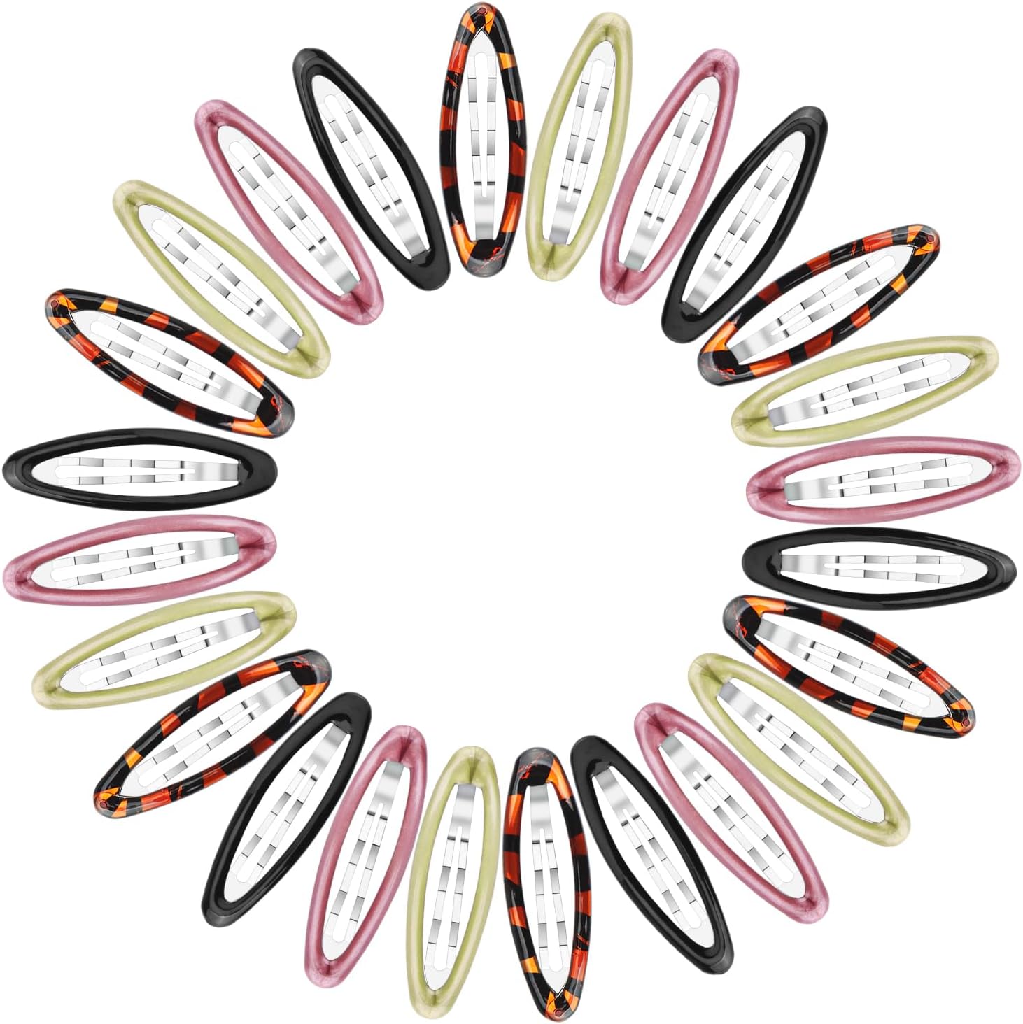 Amazon.com : Scunci No-slip Grip Oval unisex Snap Clips, 8cm, 9-Count ...