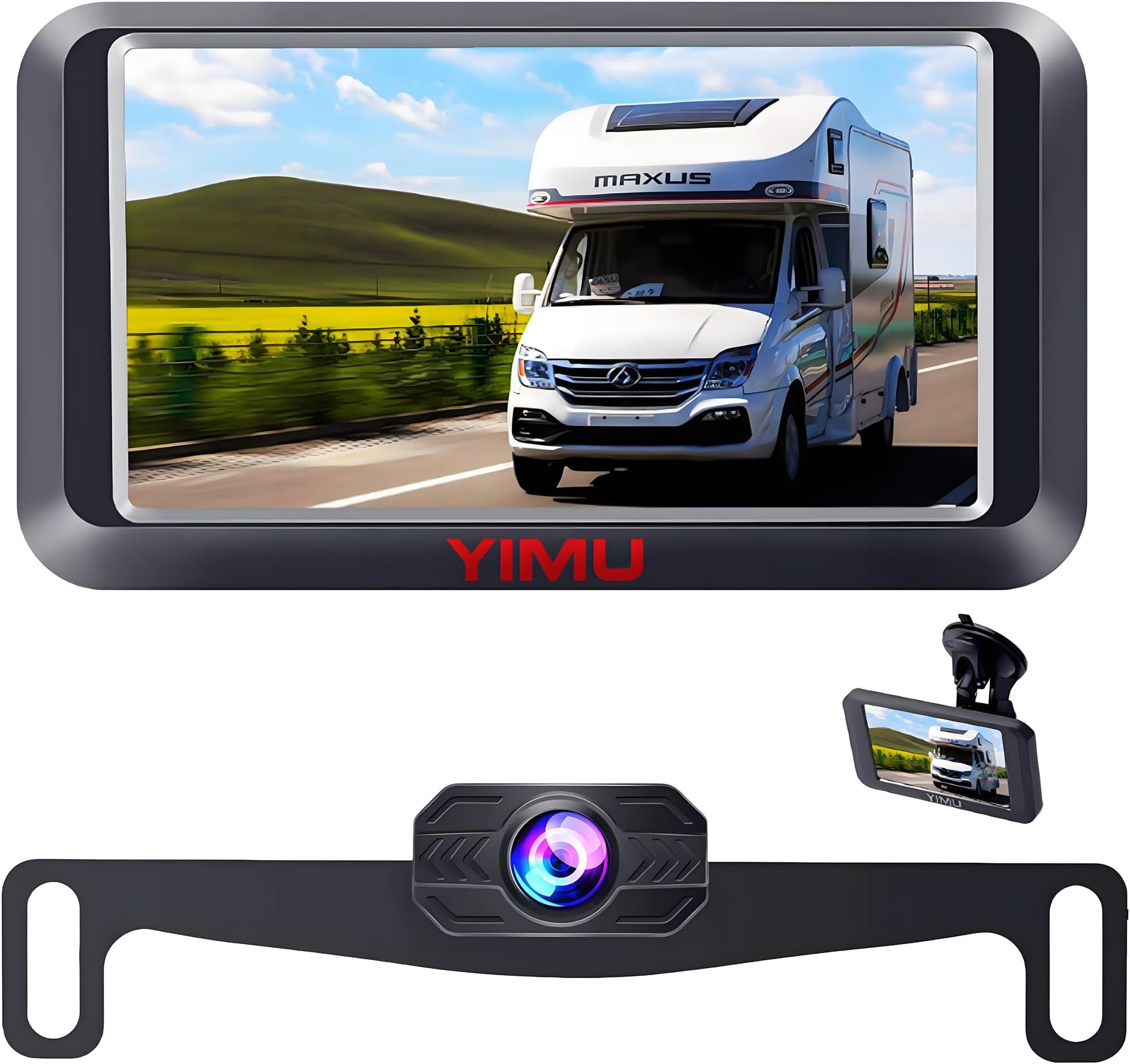 Amazon.com: YIMU Car Backup Camera for car with Monitor,Night Vision ...