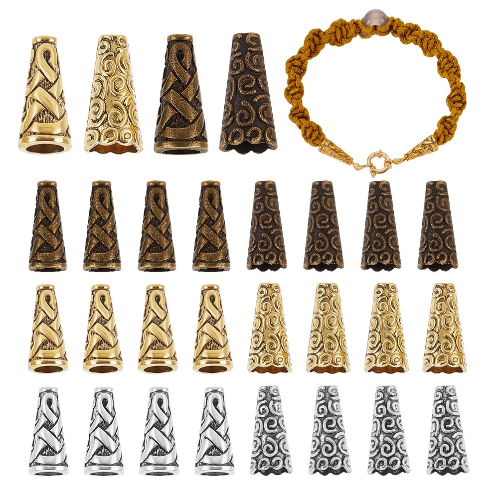 Amazon.com: PandaHall 90pcs Bead Cone Caps, Metal Beads End Caps ...