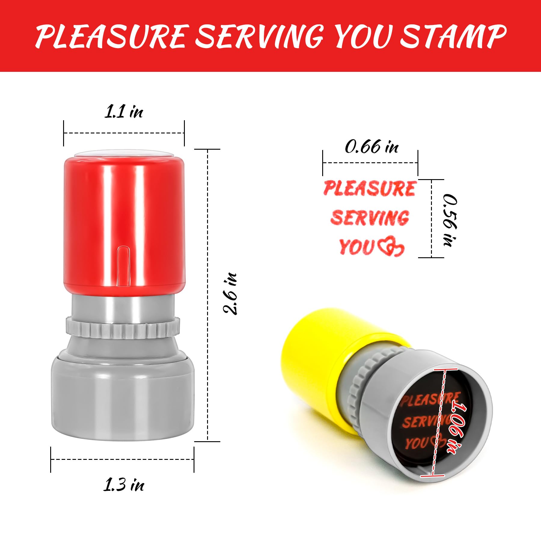 Snapklik.com : Philbinden 4 Pack Pleasure Serving You Stamp-Self-Inking ...