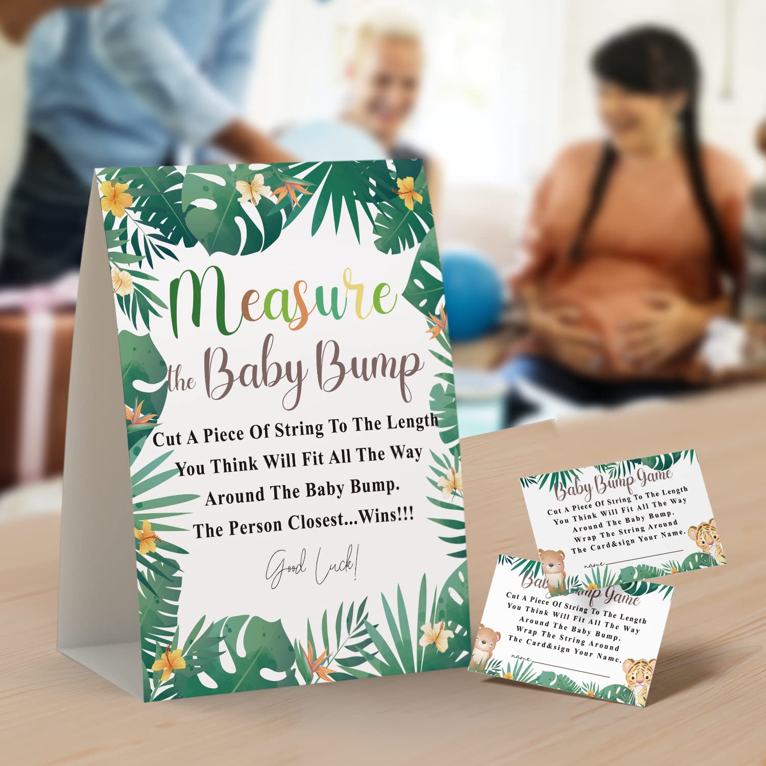 Snapklik.com : Baby Shower Games - Measure Mommys Belly Game, How Big ...
