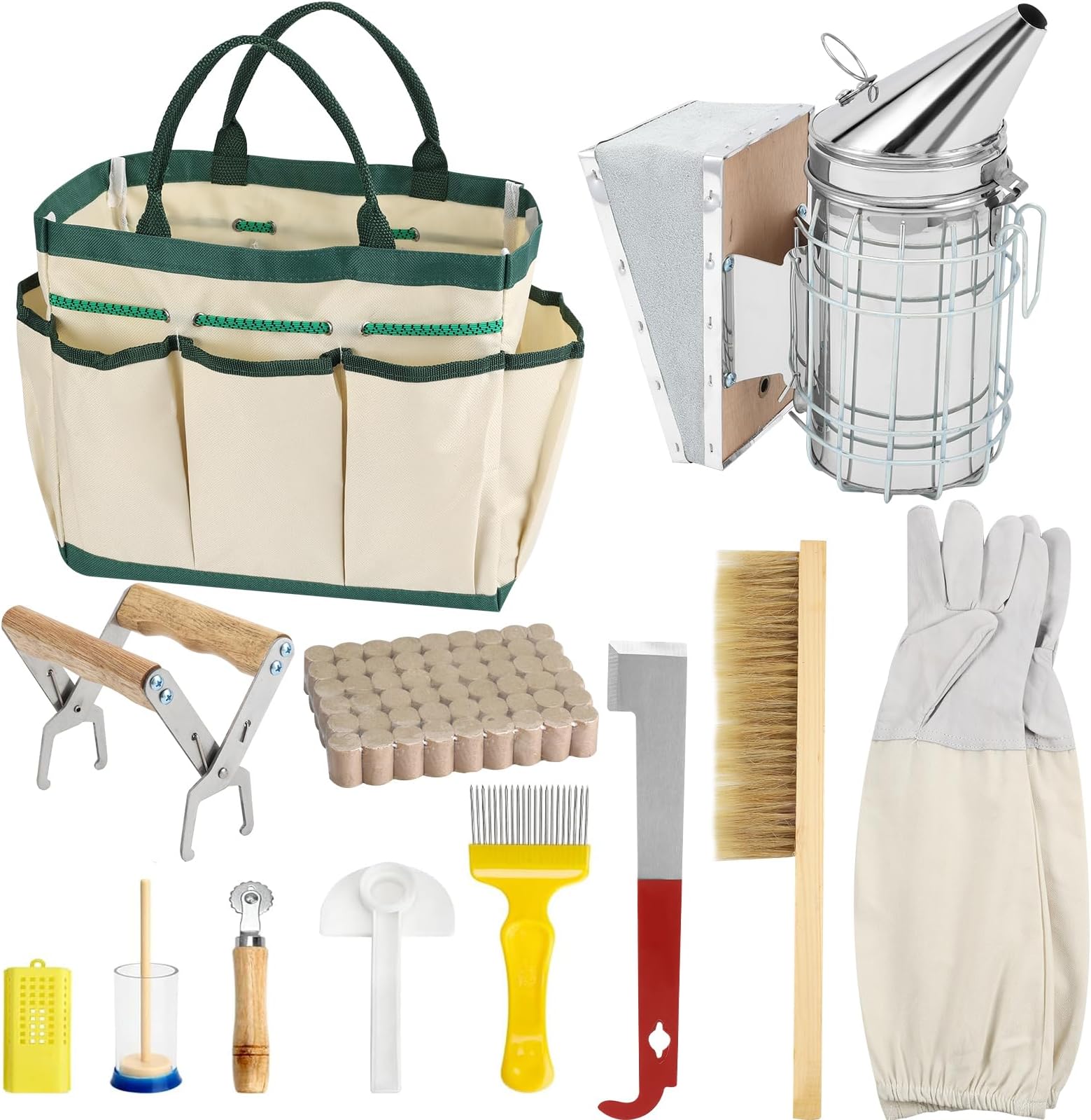 Amazon.com : Rose Manor 12 PCS Bee Keeping Starter Kit Beekeeping ...