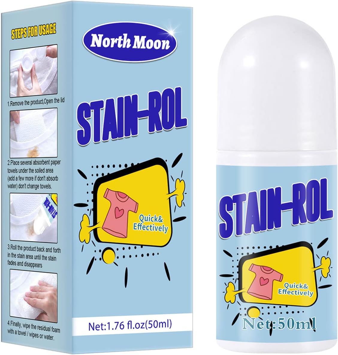 Amazon.com: KCRPM Magic Stain Remover-Rolling Bead, Portable No-wash ...
