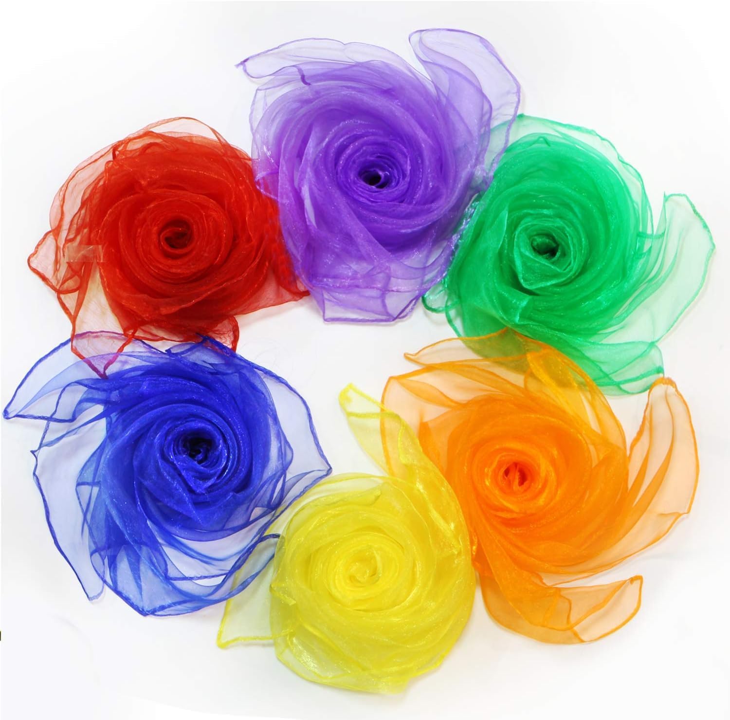 8Pcs Square Juggling Silk Dance Scarves Magic Tricks Performance Props ...