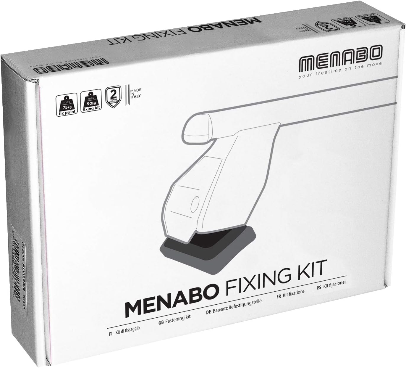 Menabo - Tema Fixation Kit 010G 5 - Fix010G : Amazon.es: Coche y moto