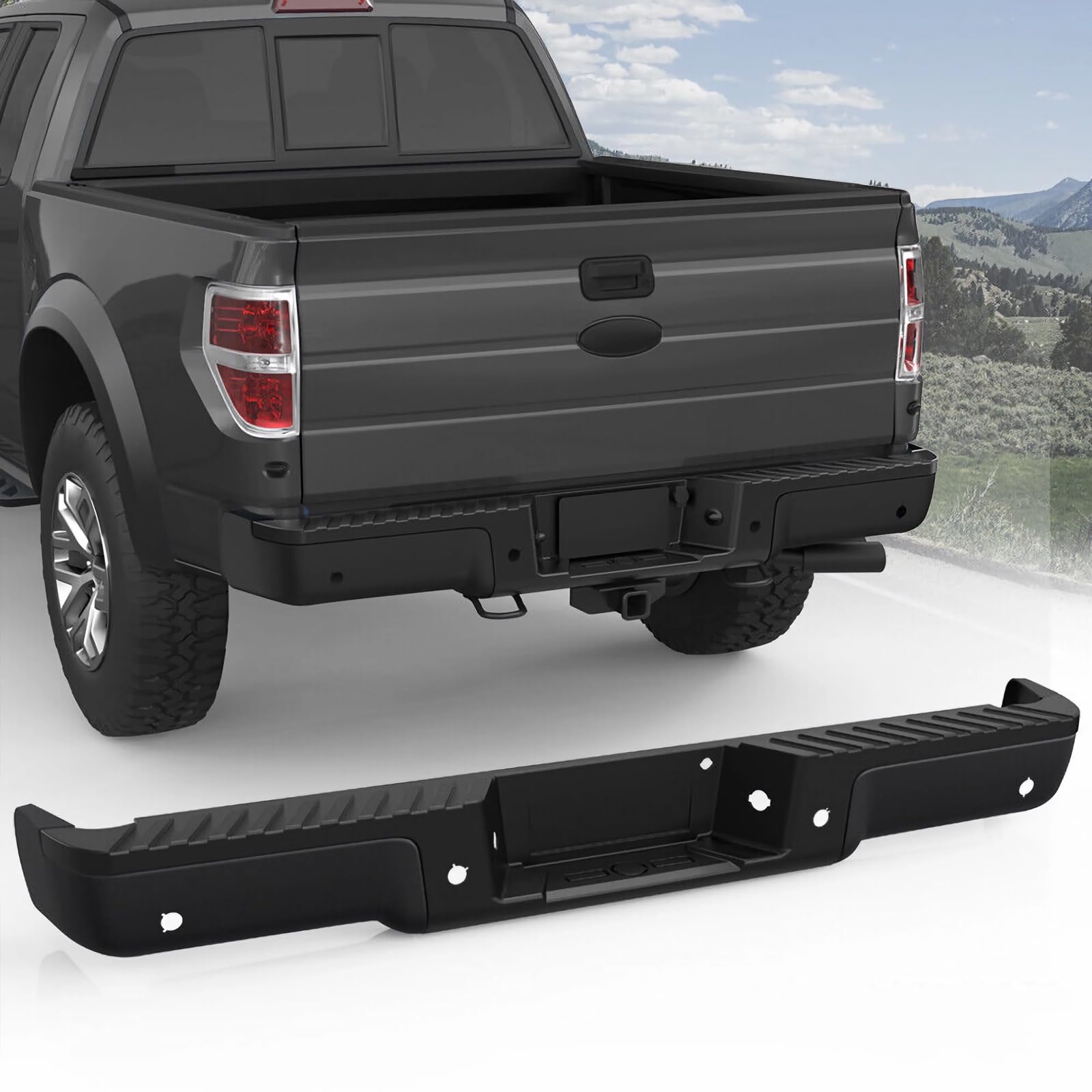 Amazon.com: PENSUN Rear Bumper Step Bumper Assembly Fit for Ford F150 ...