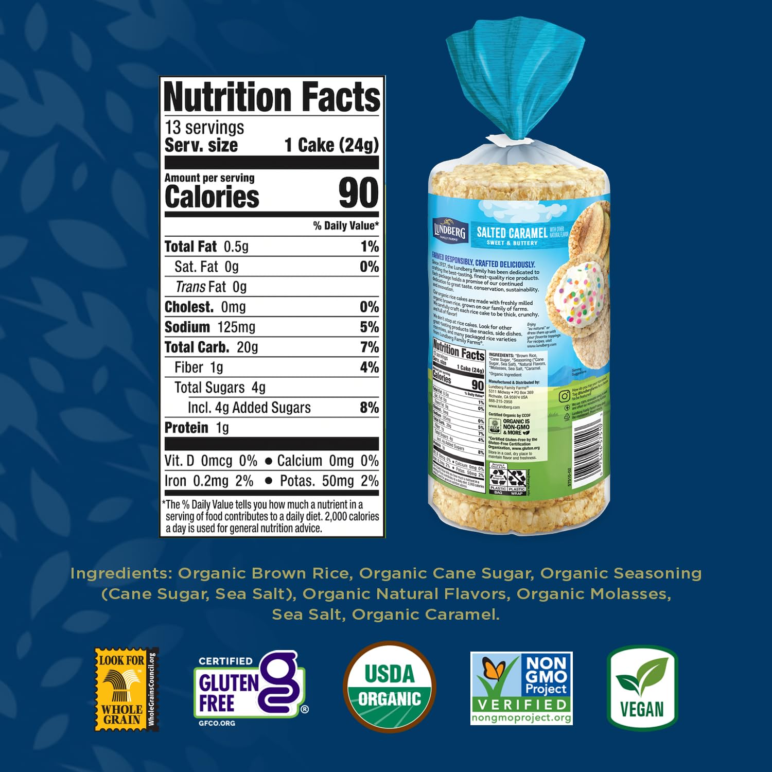 Snapklik.com : Lundberg Rice Cakes - Organic Whole Grain Salted Caramel ...