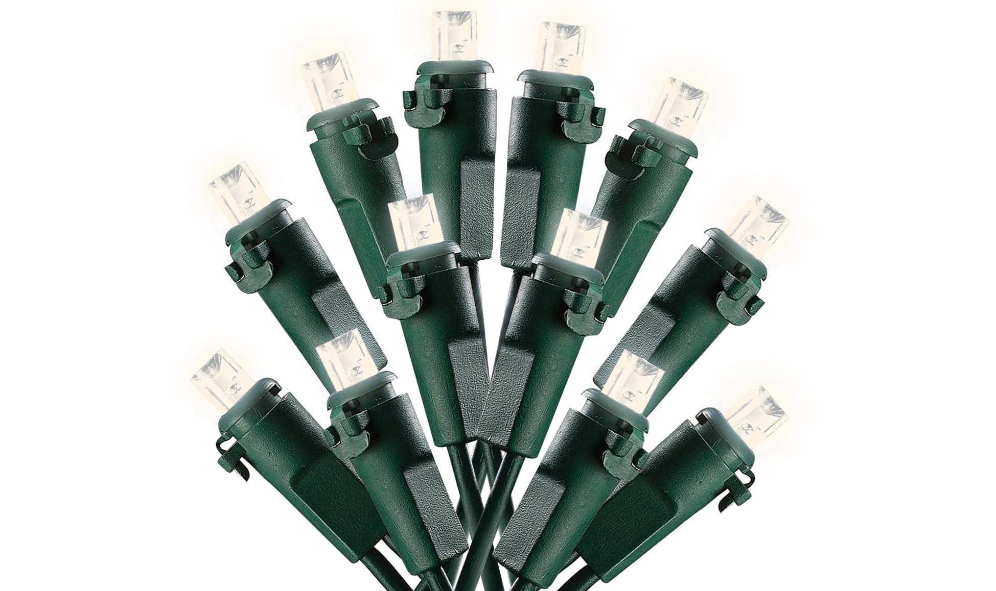 Amazon.com: Warm White LED Christmas Lights - 50 Count Wide Angle Mini ...