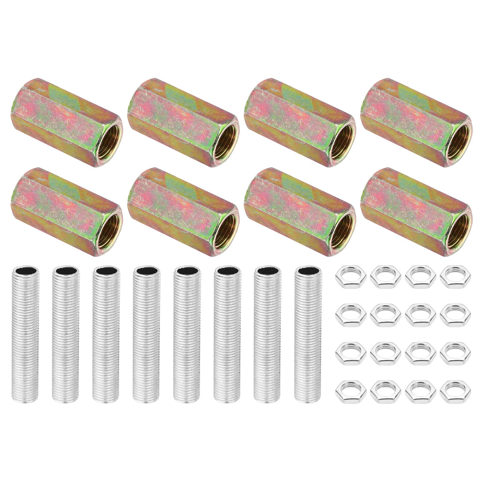 PATIKIL M10 Fine Thread Lamp Pipe Repair Parts Kits, 32 Pcs M1030 Metal ...
