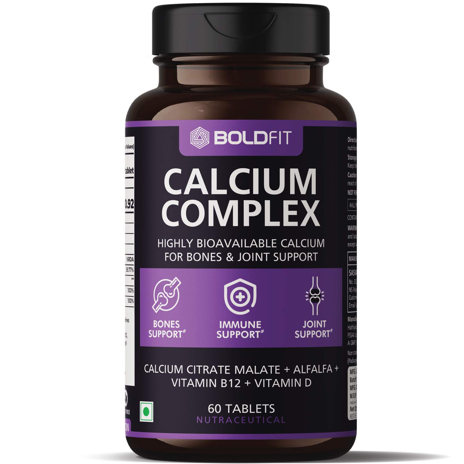 Buy Boldfit Calcium Complex Supplement 1000mg With Alfalfa For Women ...