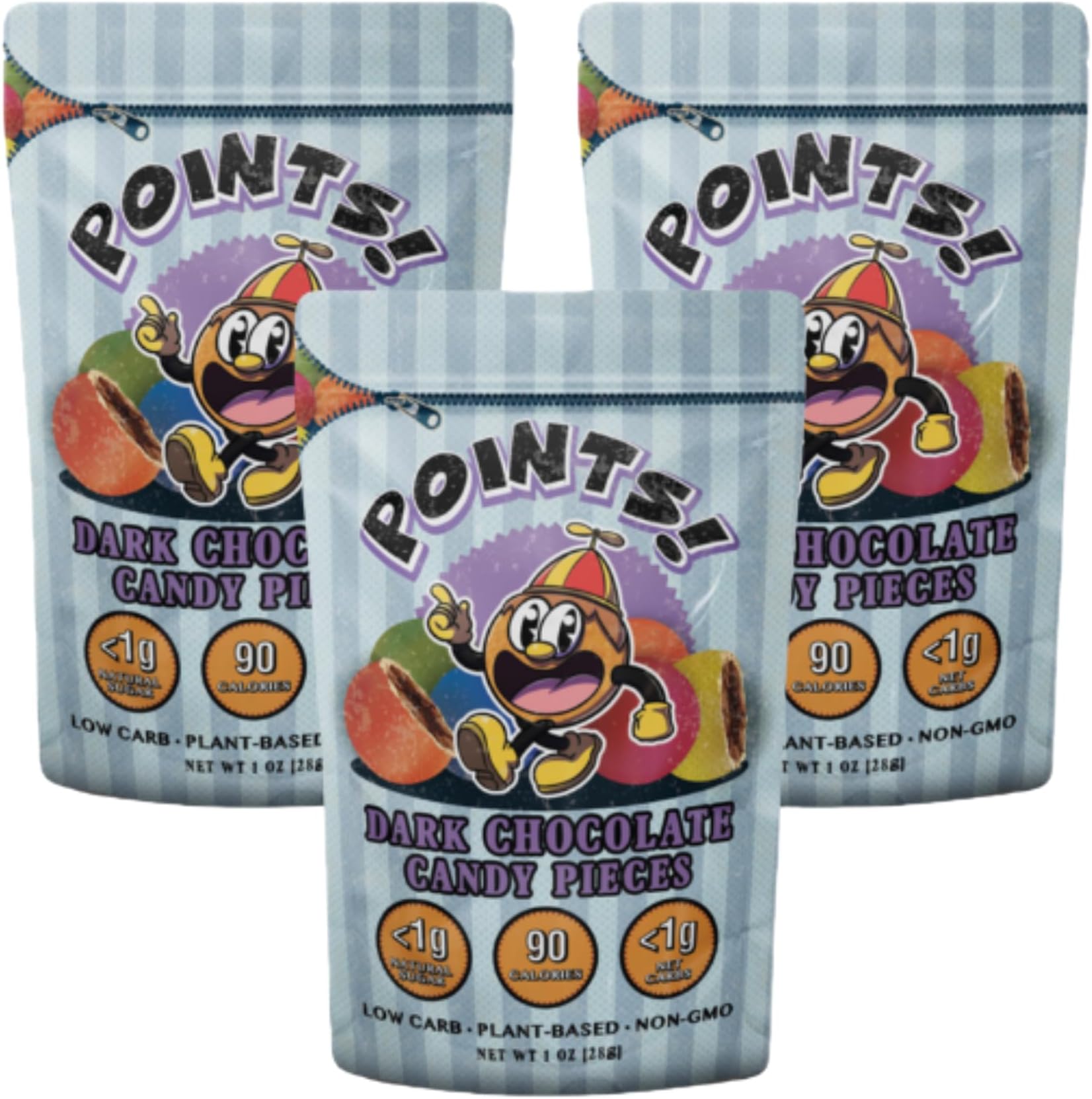 Amazon.com: Points! Dark Chocolate Candy - Vegan Sugar Free Candy for ...