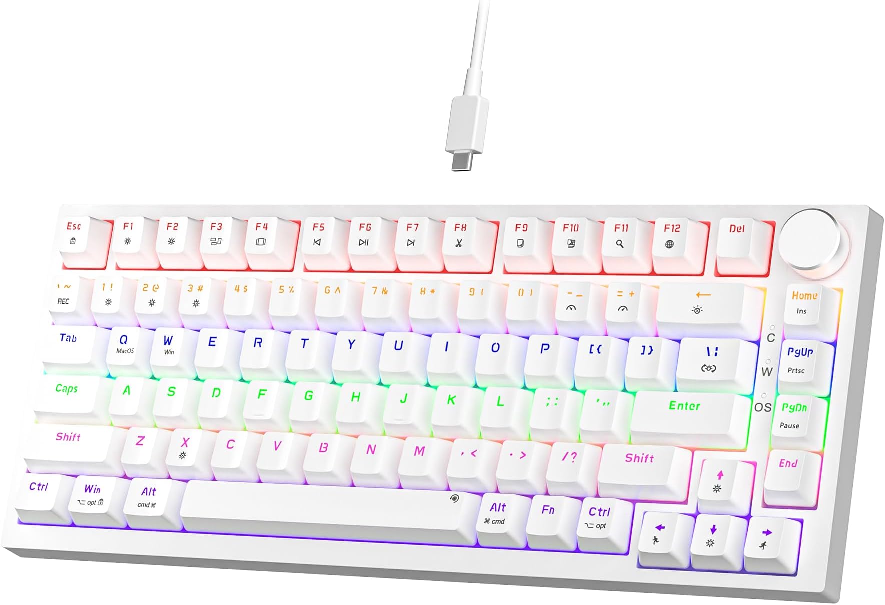Newmen GM326 Mechanical Keyboard,Wired Gaming Keyboard,75% Percent TKL ...