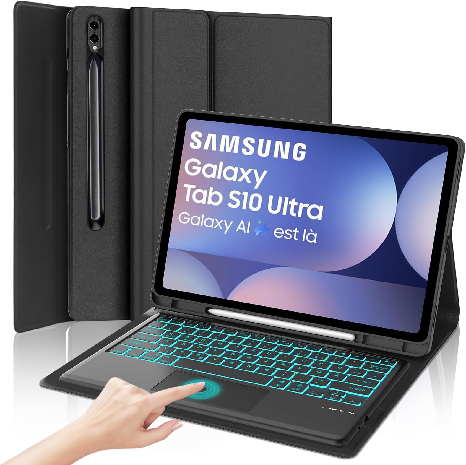 Tastatur für Samsung Galaxy Tab S10 Ultra/S9 Ultra 14.6 Zoll, Multi ...