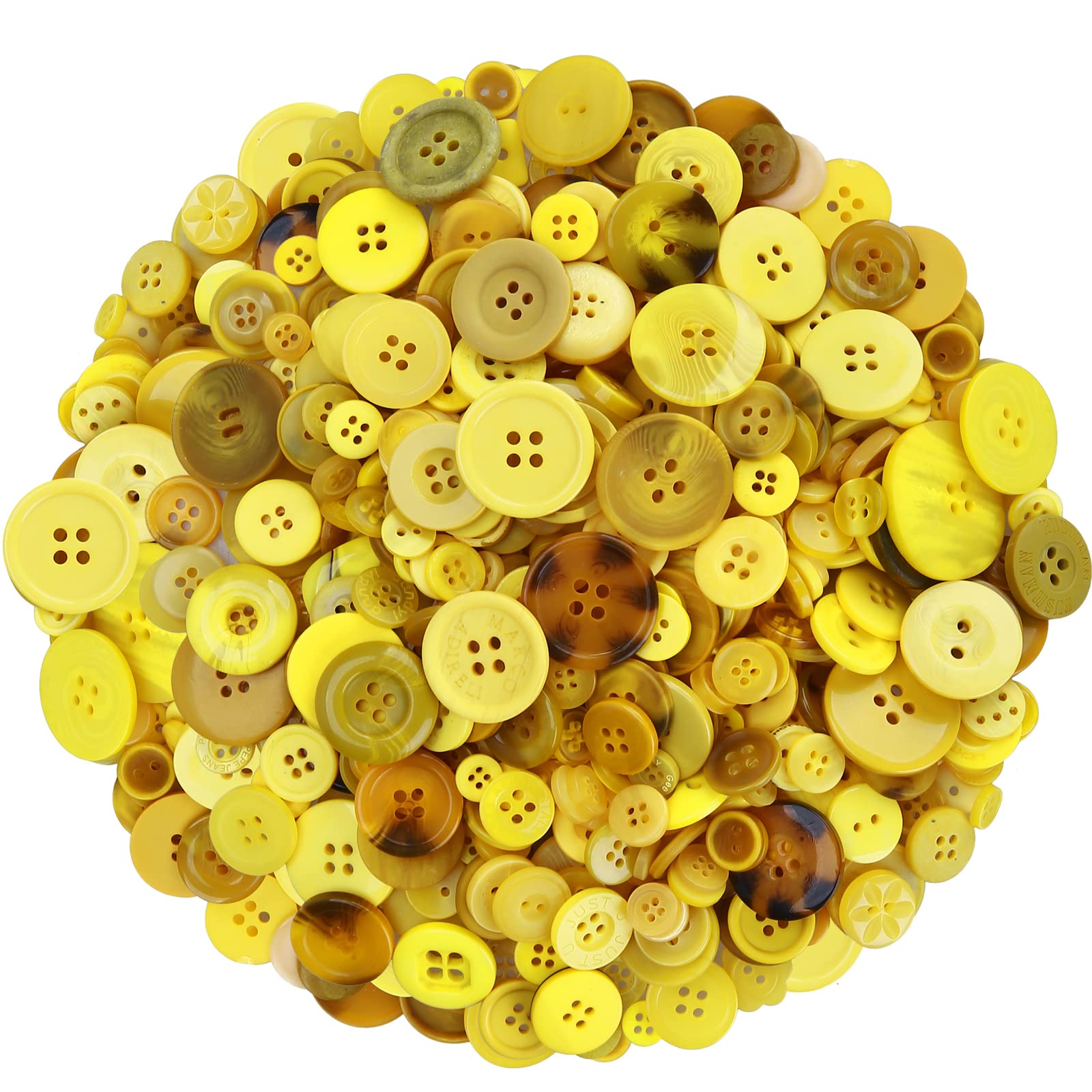 Amazon.com: Greentime 350-400 Pcs Buttons for Crafts Assorted Size for ...