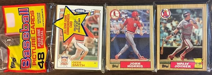 Amazon.com: 1987 Topps Baseball Card Rack Pack - 48 Cards - Factory ...