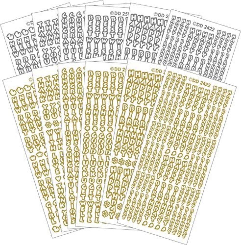 Creative Products Vertical Textlines Craft Stickers, Stickers, Multi ...