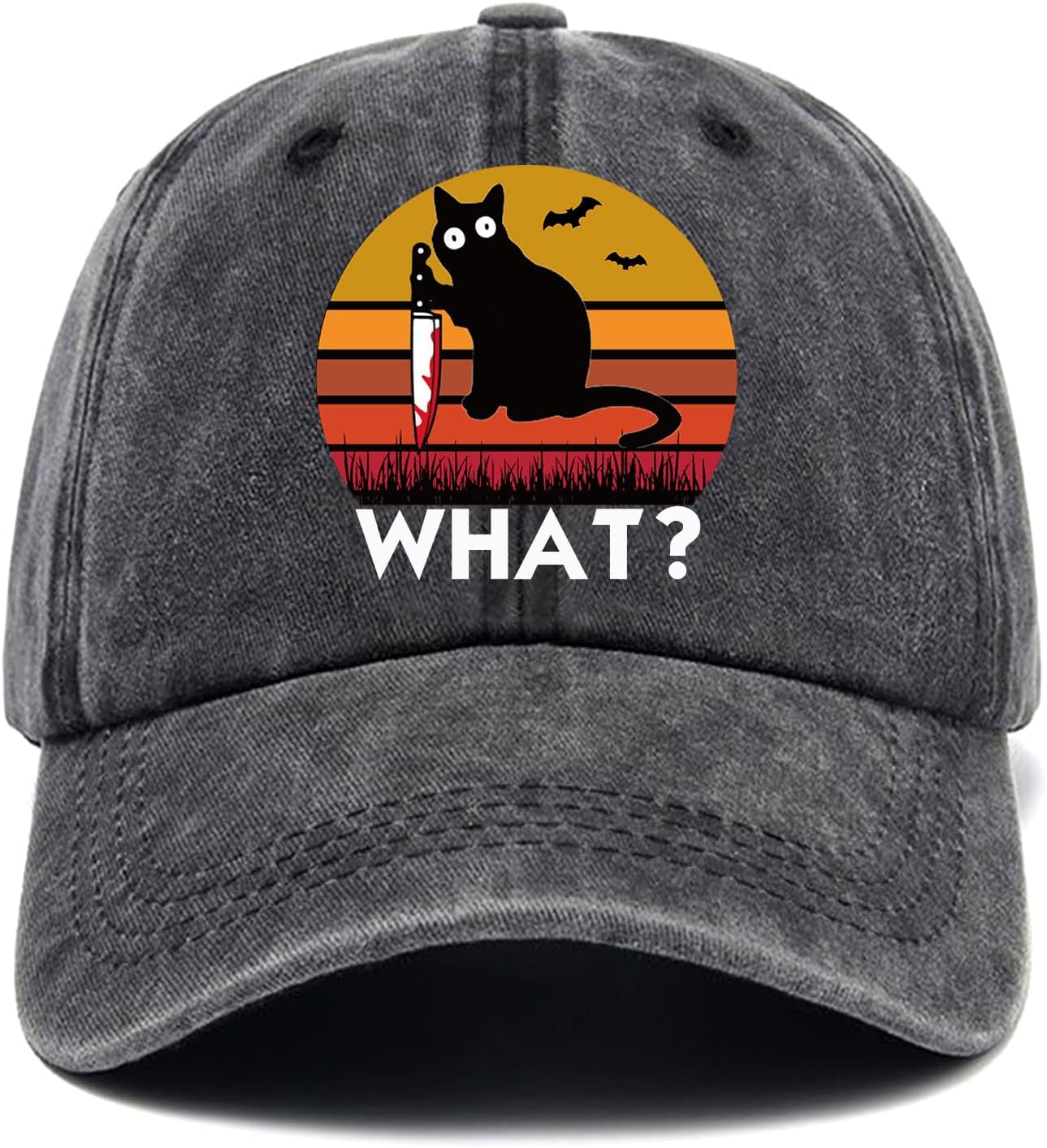 What, Funny Baseball Cap, Cat Hat, Cat Lover Hat Gifts, Adjustable ...
