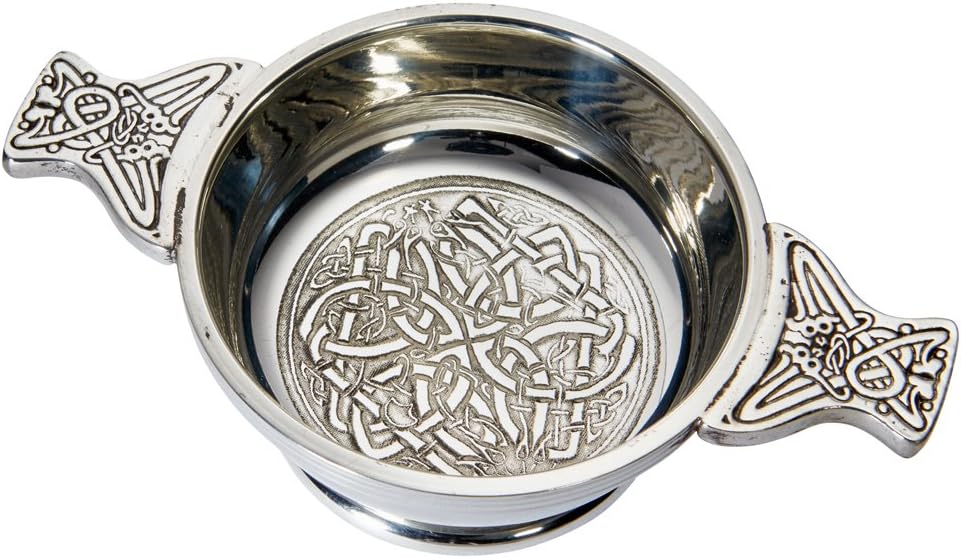 Wentworth Pewter - Celtic Circle Pewter Quaich Whisky Tasting Bowl ...