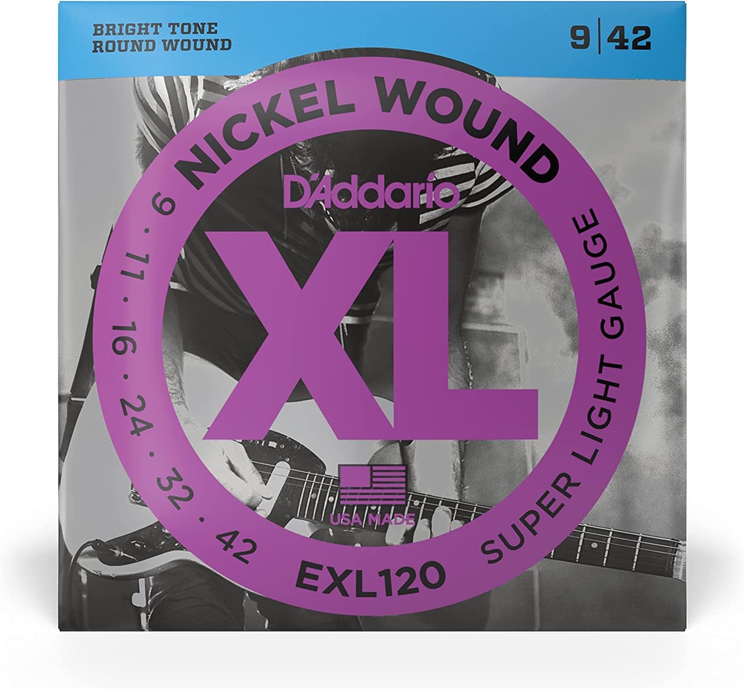 Amazon.co.jp: D'Addario EXL120 Super Light (09-42) ダダリオ エレキギター弦 ニッケル ...