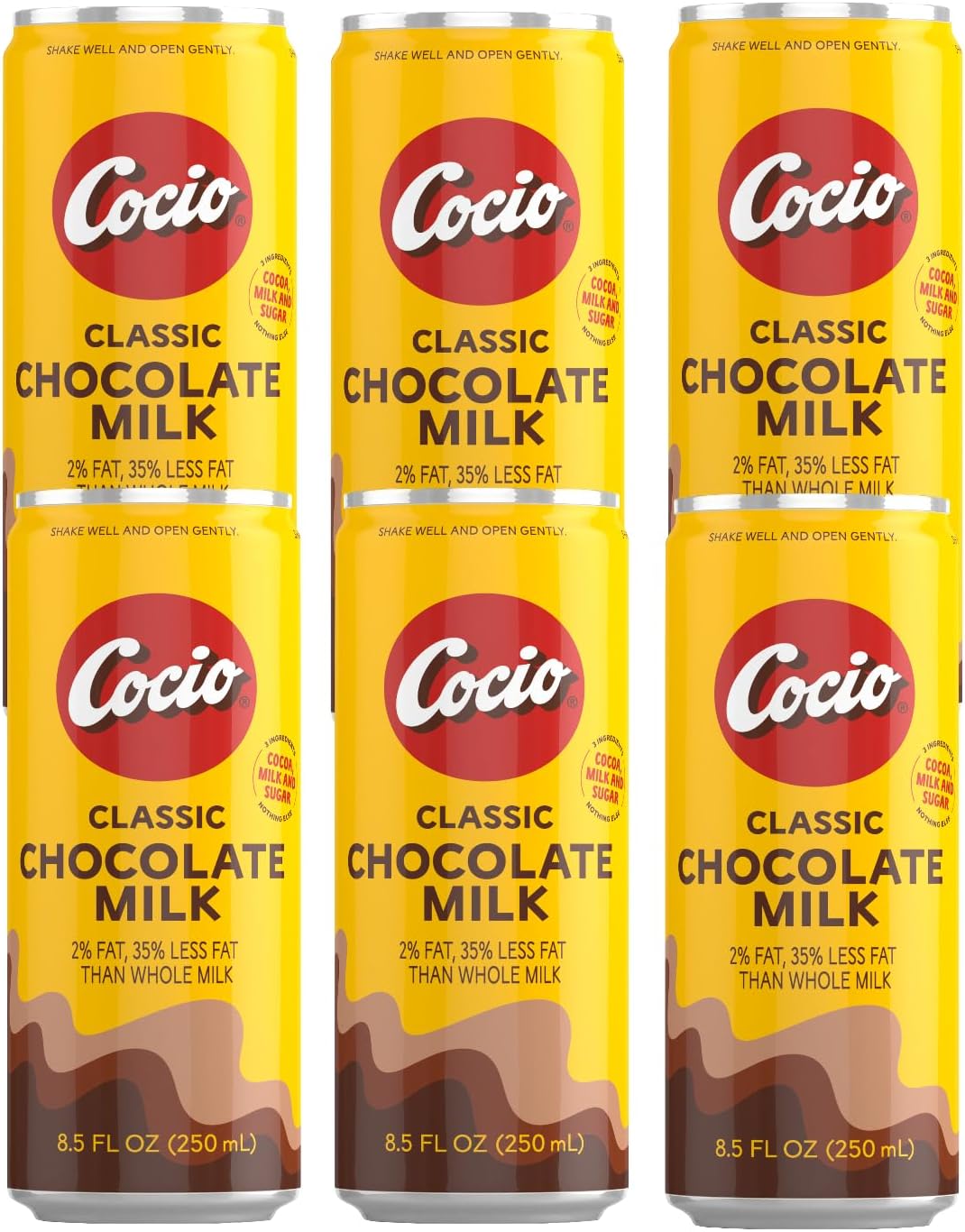 Amazon.com: Cocio Classic Chocolate Milk, 250ML Bottles - 6 Pack ...