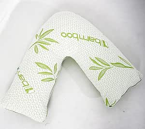 Bedding Home V Shaped Bamboo Memory Foam Pillow | Triangular Pillow For ...
