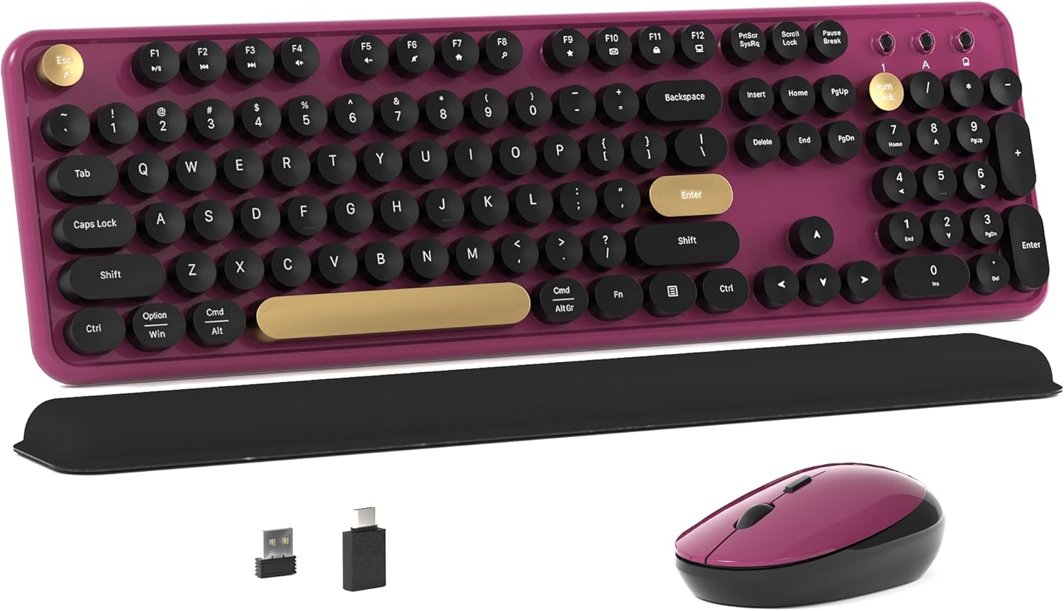 Amazon.com: MPTOG Colorful Wireless Computer Keyboard and Mouse Combo ...